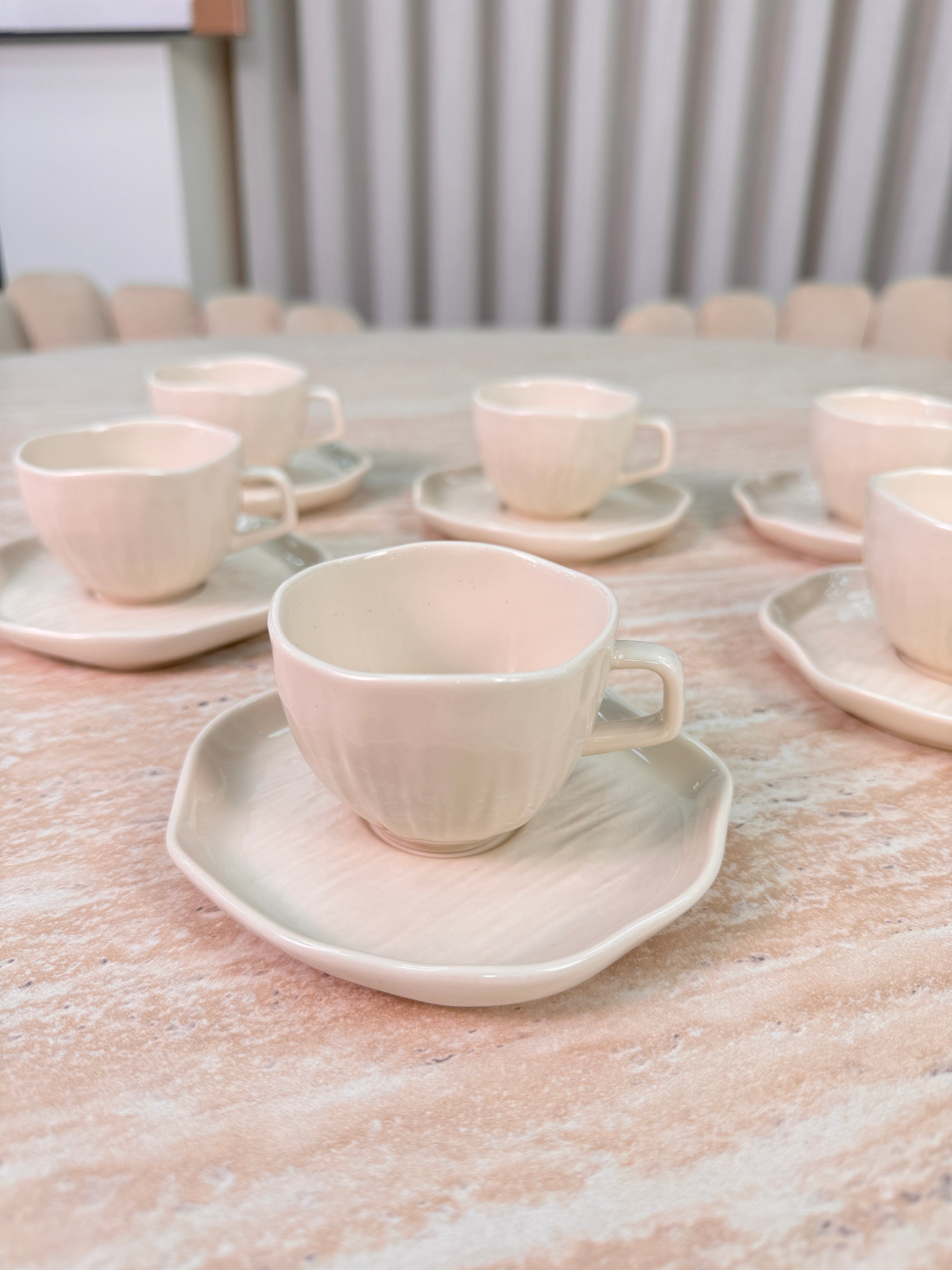 Linea Koffieset 12 Delig | 6 Persoons Beige - Cermico – LimanOnline.com ...