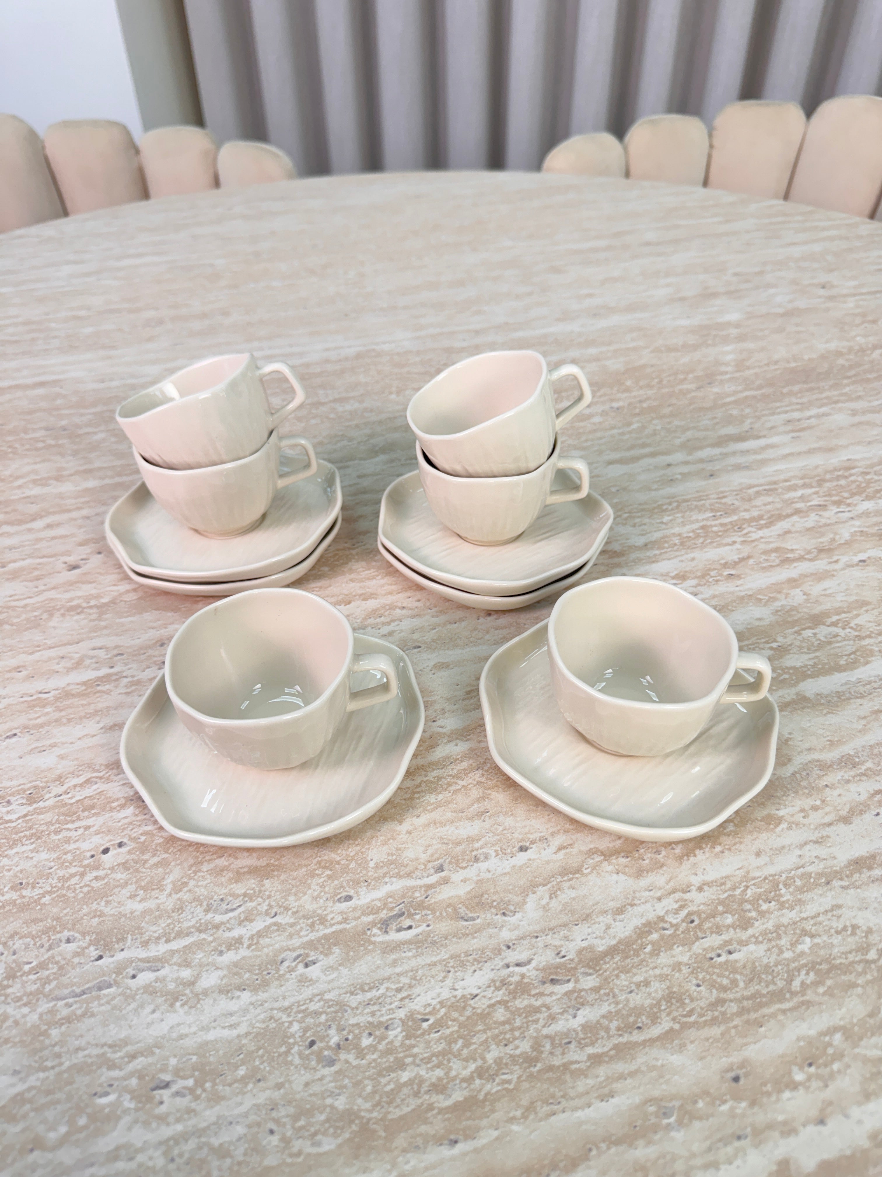 Linea Koffieset 12 Delig | 6 Persoons Beige - Cermico – LimanOnline.com ...
