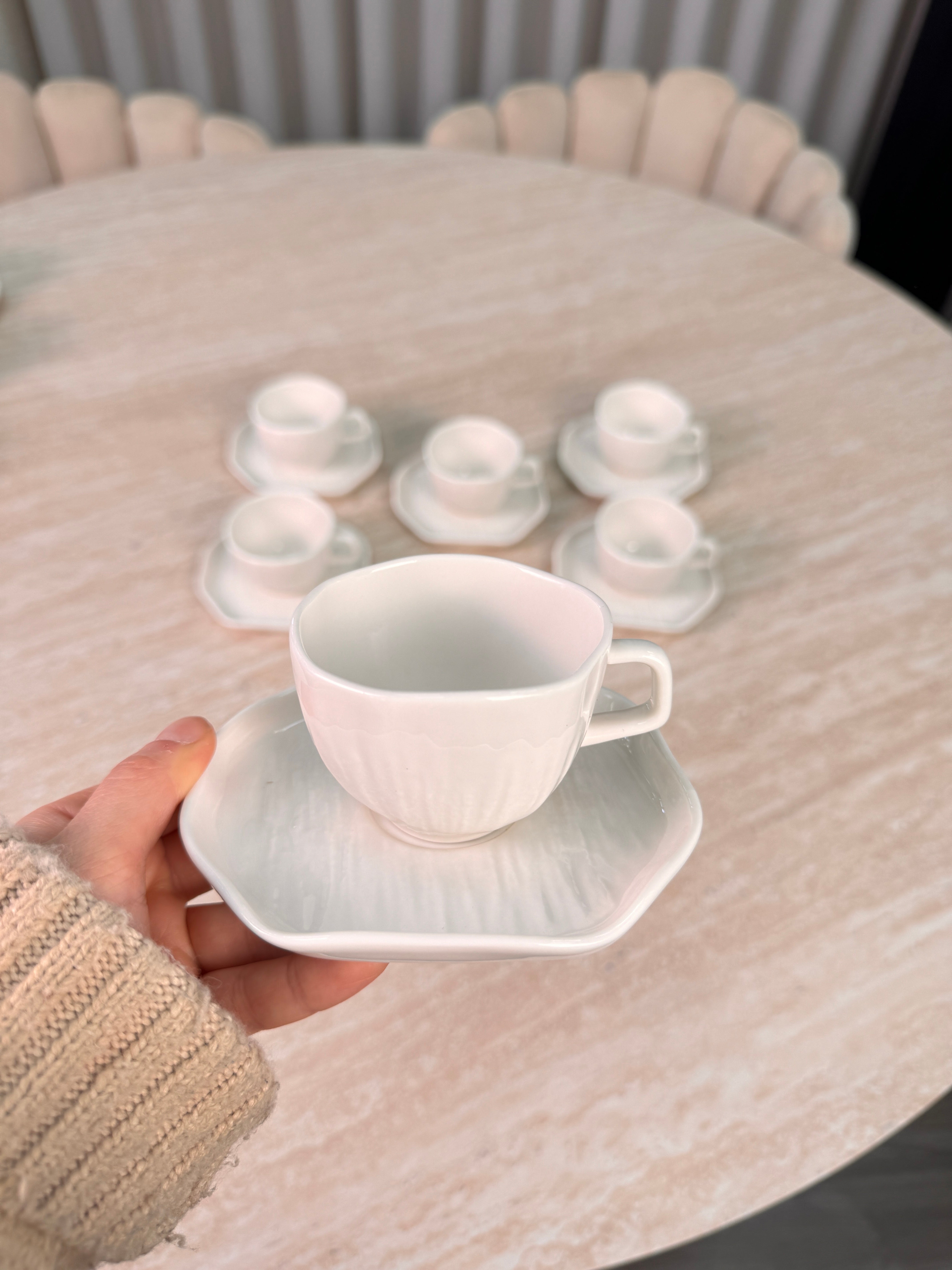 Linea Koffieset 12 Delig | 6 Persoons Wit - Cermico – LimanOnline.com ...