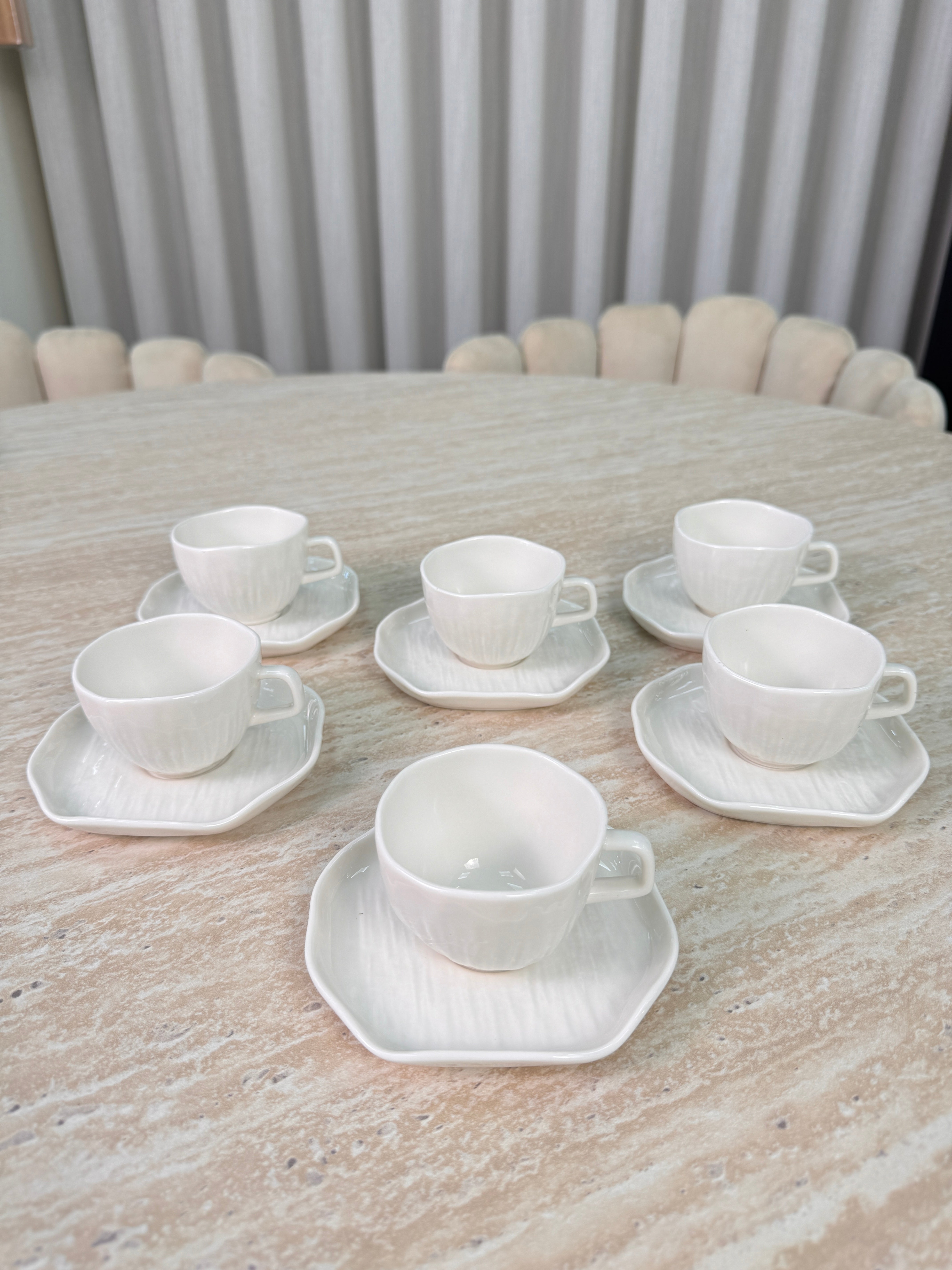 Linea Koffieset 12 Delig | 6 Persoons Wit - Cermico – LimanOnline.com ...