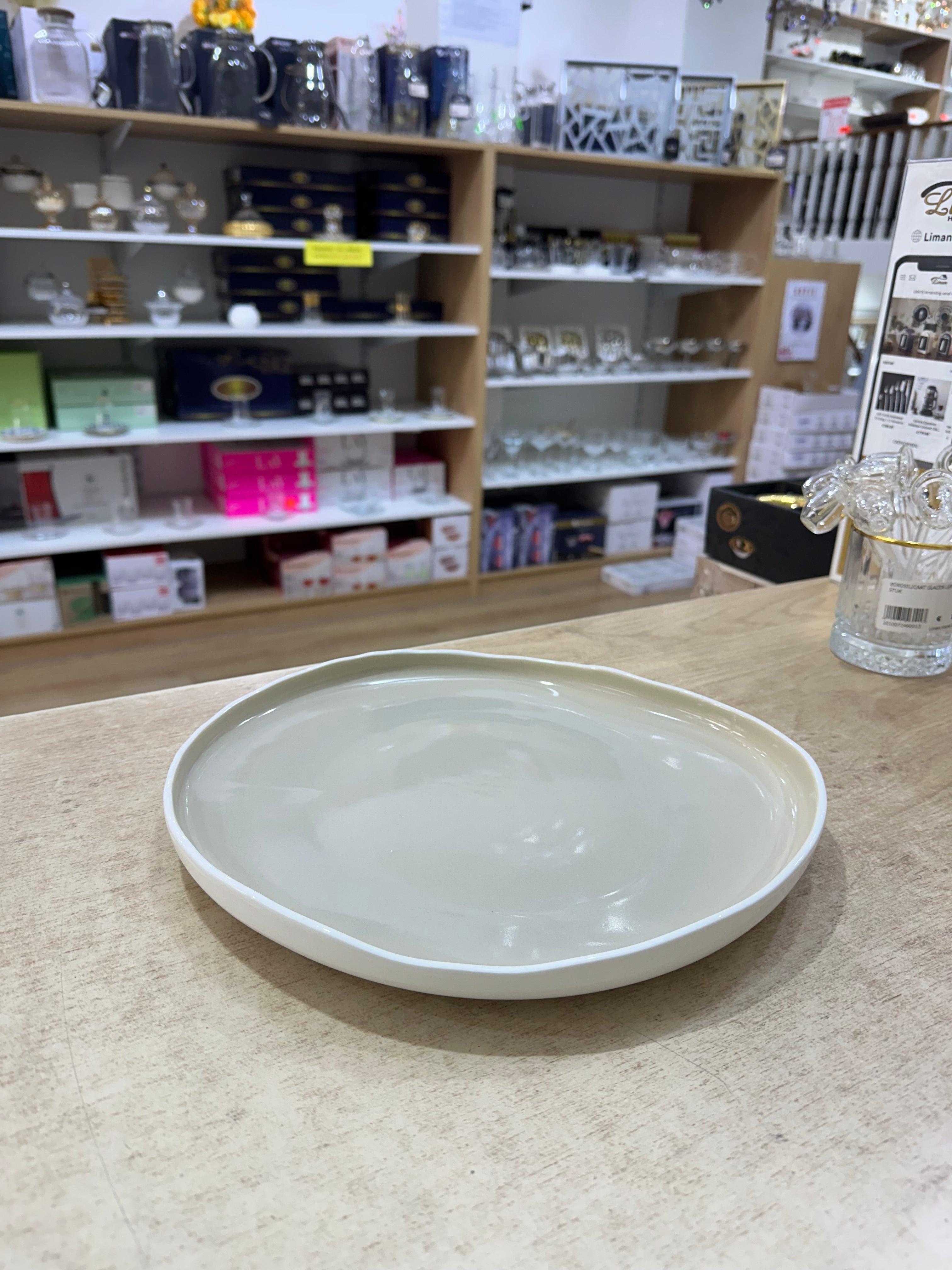 Barles / Cupido Taupe - White Plat bord 27,6 cm pro Stück – LimanOnline ...